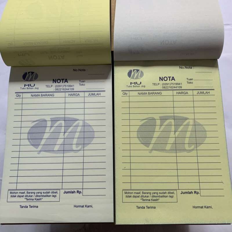 Jual Cetak Nota Ncr 2 Ply Ukuran 10 X 16 Cm Di Seller Velvet Store ...