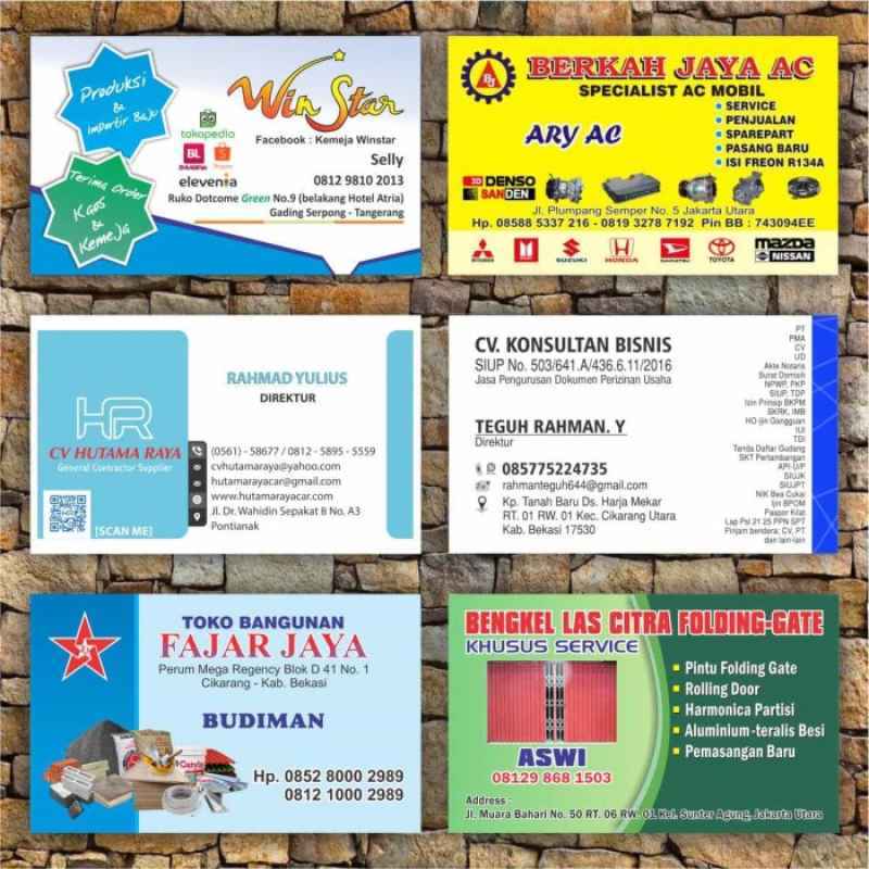 Jual Kartu Nama 2 Muka Ac 260gr, Free Desain + Box Di Seller Velvet ...