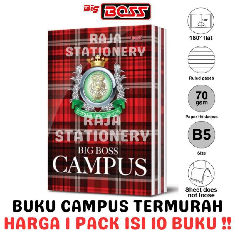 Jual Buku Tulis Big Boss 50 Lembar Campus Notebook 36 Sheet B5 Boxy ...