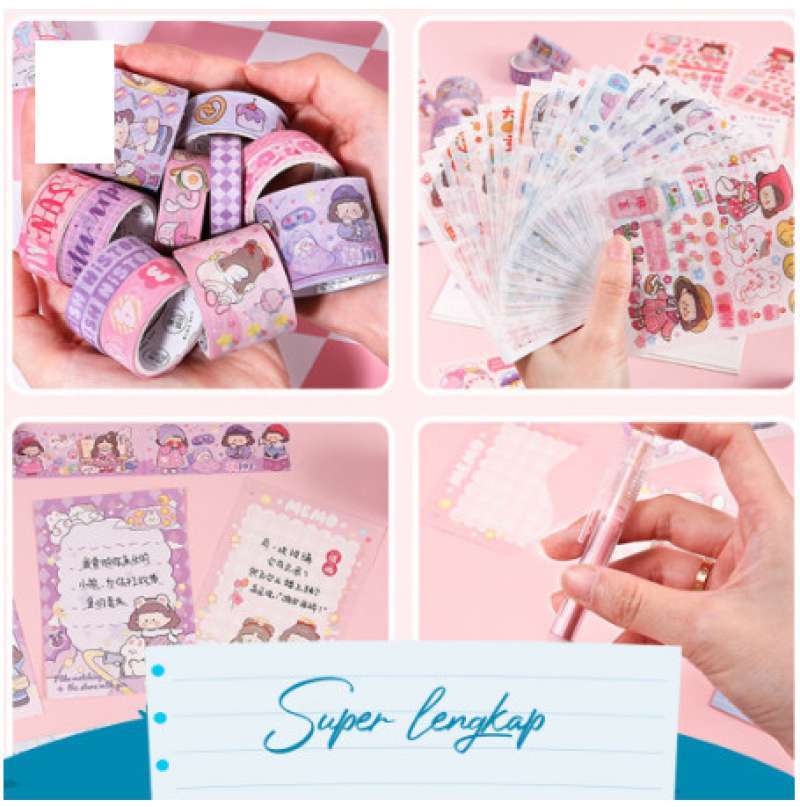 Jual [cod] Journal Kids Set Aesthetic Play Versi Terbaru - Sweet Pink ...