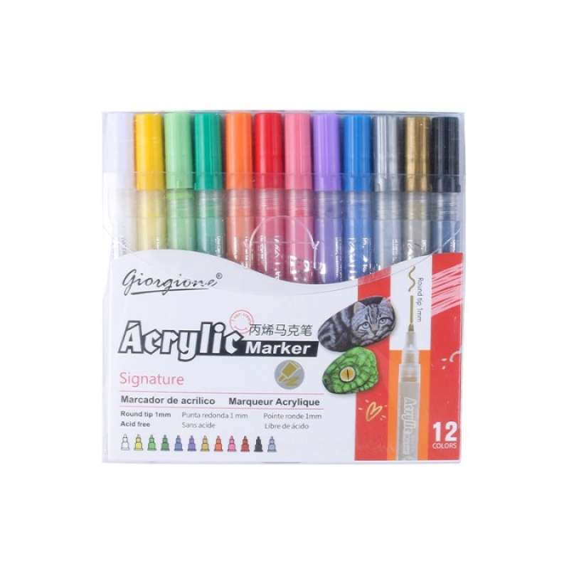 Jual Acrylic Marker Pen Set Spidol Akrilik Paint Marker Spidol ...