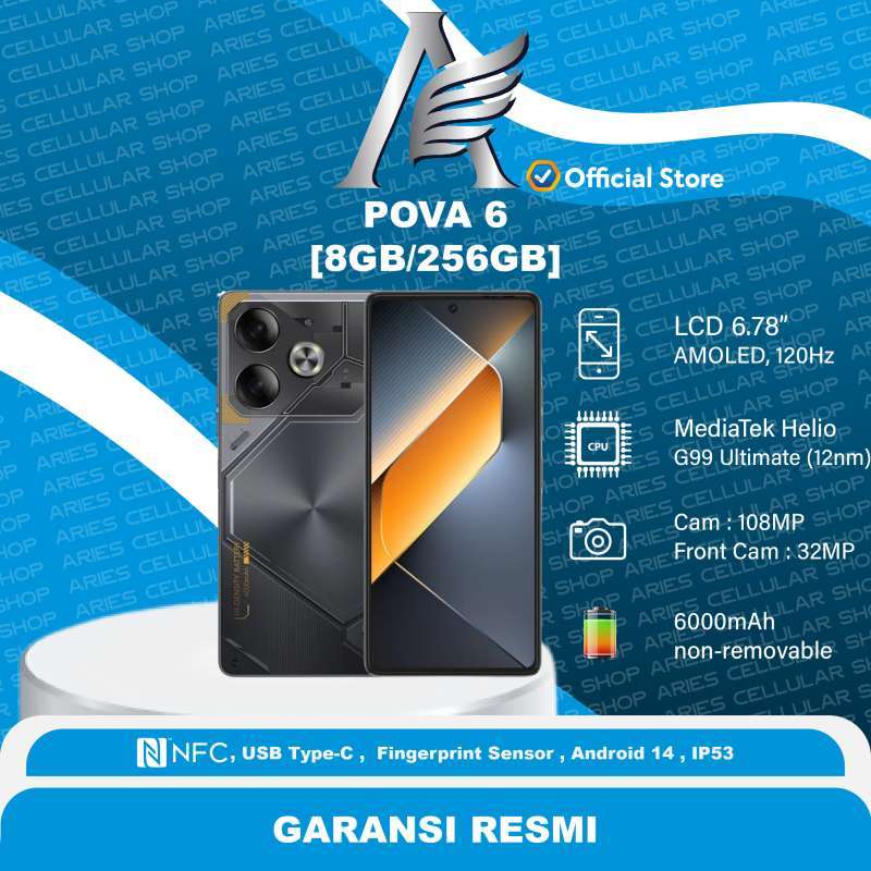Promo Tecno Pova 6 Nfc 8/256 Garansi Resmi Diskon 17% Di Seller Acs Official Store - Sumur Batu ...