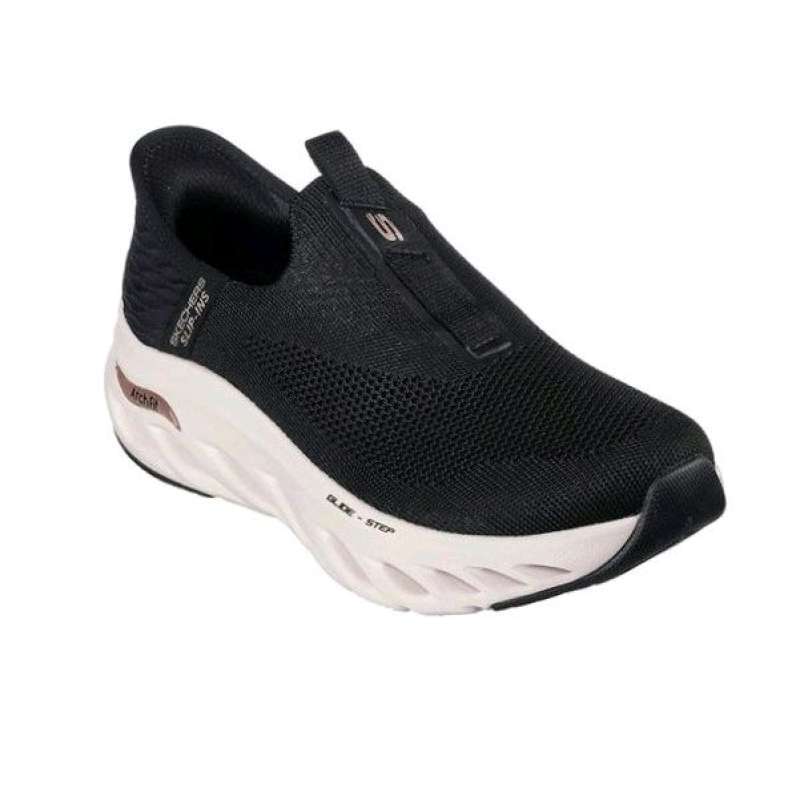 Jual Sepatu Skechers Wanita Skecher Slip Ins Arch Fit Glide Step Black ...