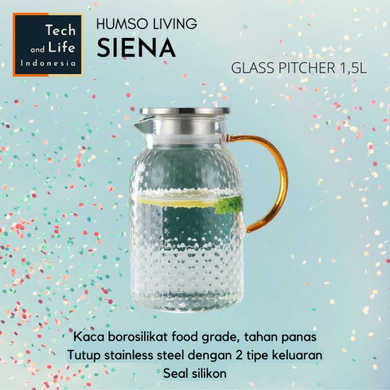 Promo Salin Salin Teko Air Kaca Tahan Panas Humso Siena Glass Pitcher Jug 1l Diskon 41% Di ...