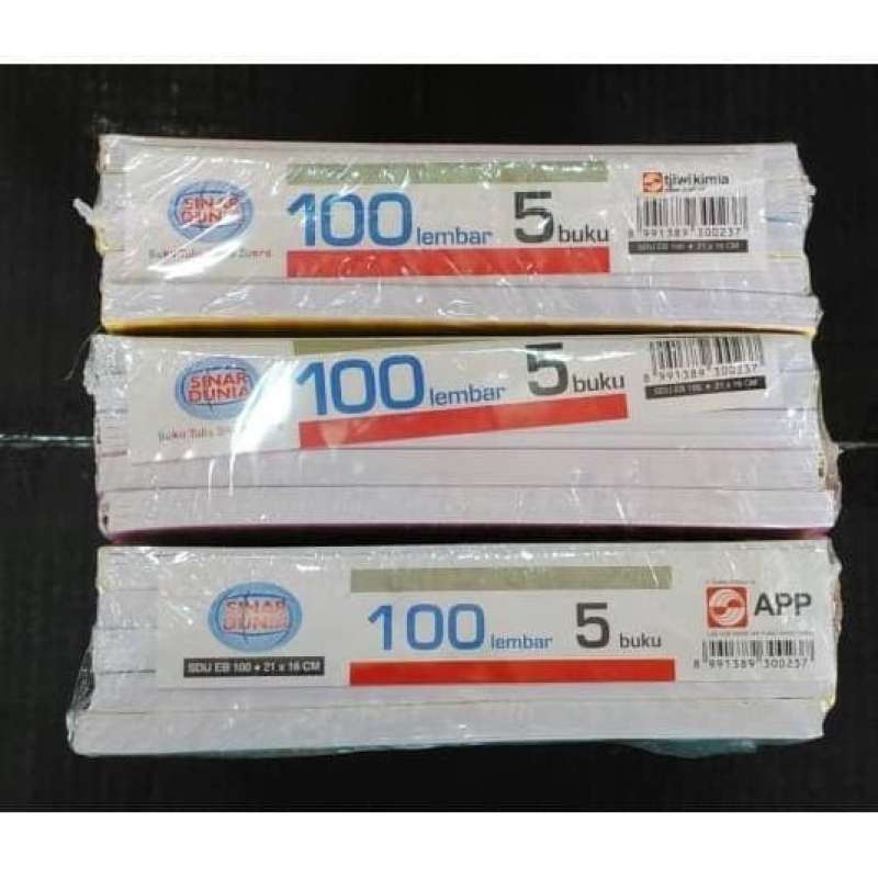 Jual Buku Tulis Sinar Dunia Sidu 100 Lembar - 1pak Di Seller Sunshop - Cengkareng Timur, Kota ...