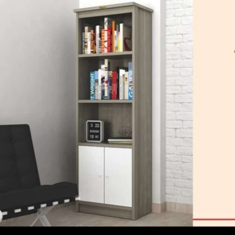 Jual Lemari Buku 2 Pintu Rak Buku 3 Pintu Lemari Hias Rak Arsip Rb 06 ...