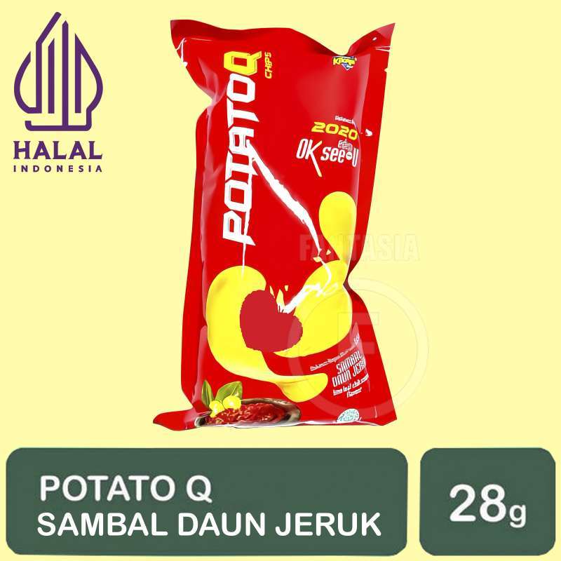 Jual Potato Q Snack Cemilan Makanan Ringan Sambal Daun Jeruk 1 Pc ...