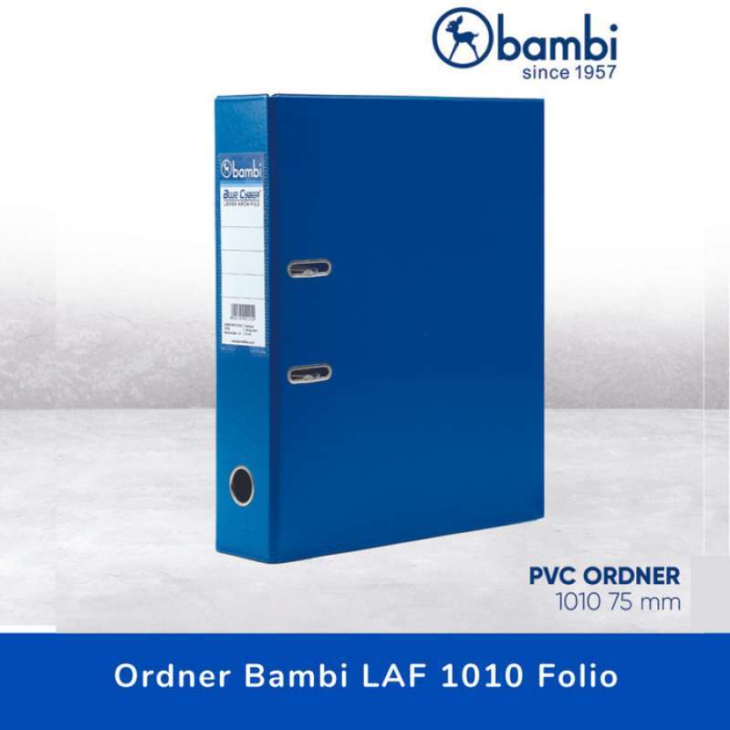 Jual Ordner Bambi Lever Arch File 1010 Folio / Arsip Dokumen F4 - Merah ...