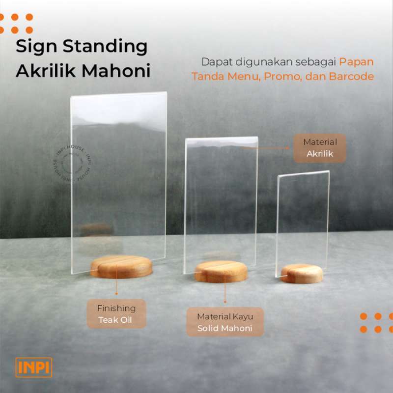 Jual Sign Standing Menu Kayu Akrilik Bening - Inpi Di Seller Sunshop ...