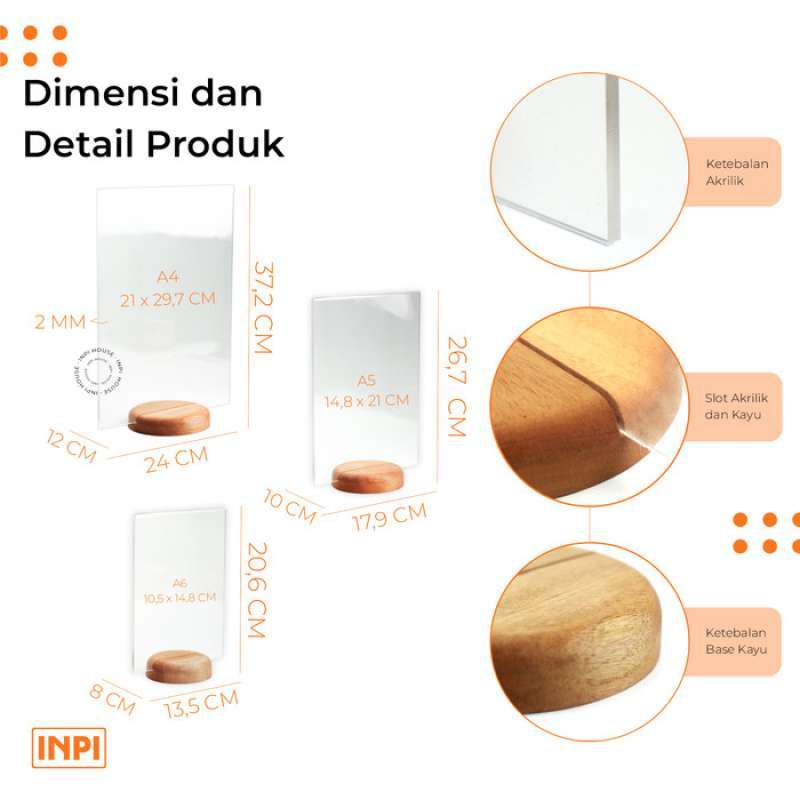 Jual Sign Standing Menu Kayu Akrilik Bening - Inpi Di Seller Sunshop ...