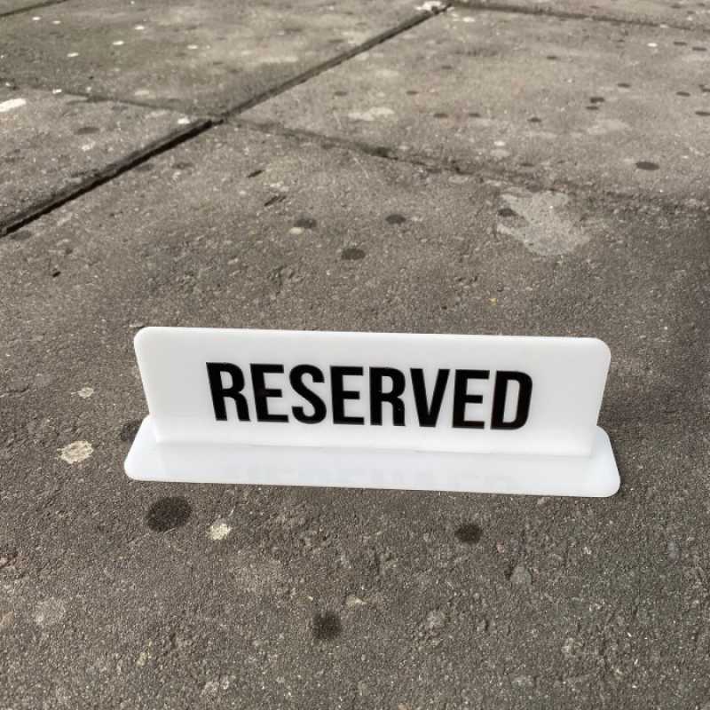 Jual Reserved, Cashier Sign | Acrylic - Laser Cut - Custom - Reserved ...