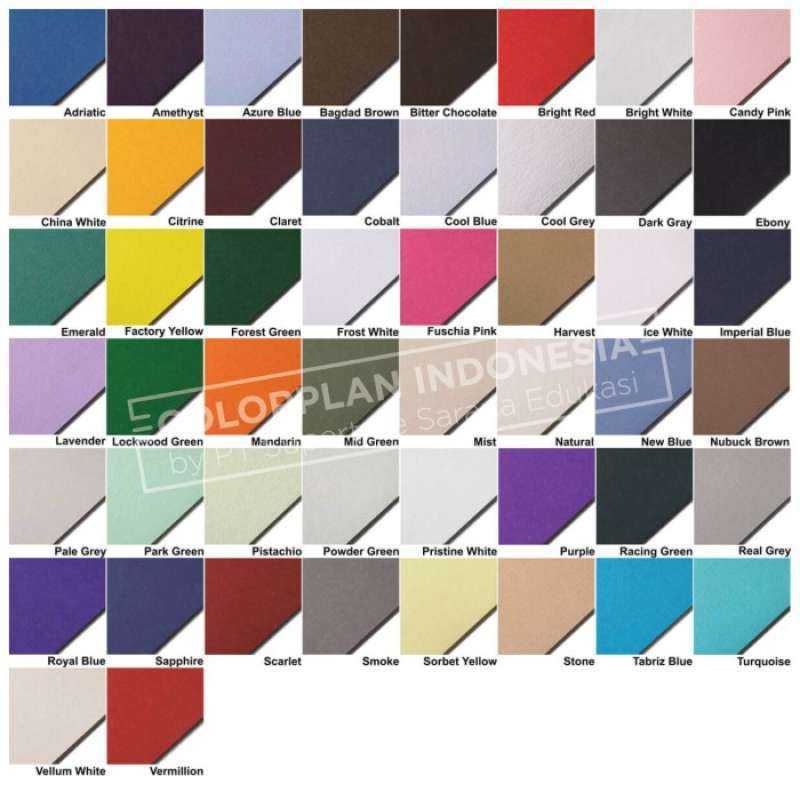 Jual Kertas Colorplan 350gr Size A3 (1 Pack Isi 4 Lembar Per Warna) Di ...