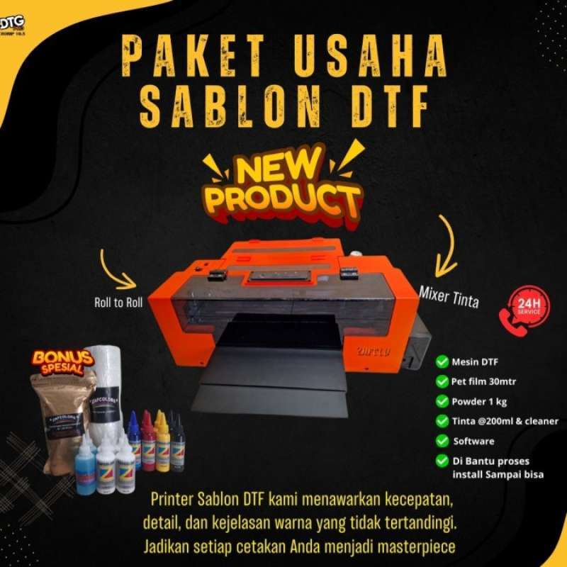Jual Paket Printer Dtf Sablon Kaos Mesin Cetak Kaos Roll To Roll Di ...