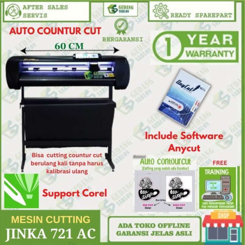 Jual Mesin Cutting Sticker Jinka 721 Pro Ac / Auto Contour Cut ...
