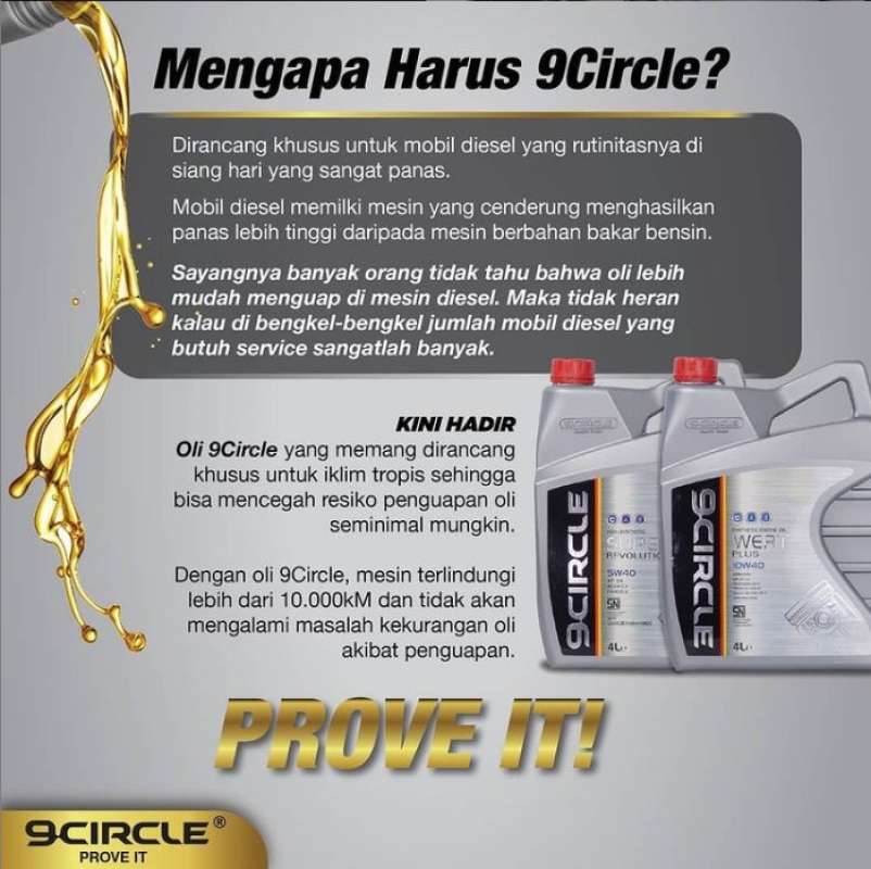 Promo Sale Oli Mobil Terbaik 9 Circle 10w40 Synthetic Engine Oil Wert ...