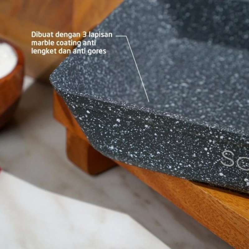 Promo Frying Fry Egg Pan Telur Marble Tamagoyaki Induksi Anti Lengket ...