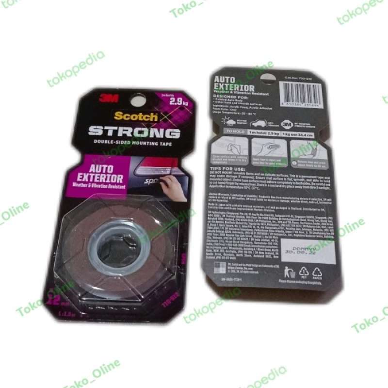 Jual 3m Scotch Strong Auto Exterior Double Tape Mounting 710-s12 Di ...