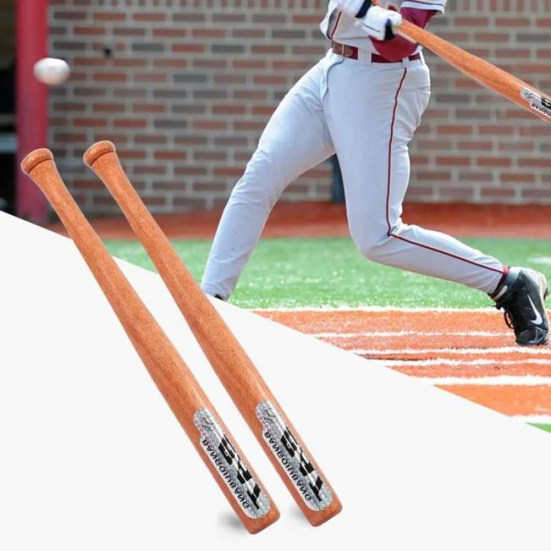 Jual 54cm Solid Wood Baseball Bat Professional Hardwood Baseball Stick ...