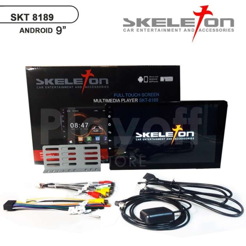 Jual 2 Din Head Unit Android 9 Inch Skeleton 8189 Double Din Bluetooth ...