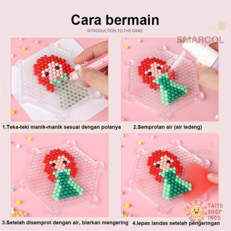 Promo Taiyo Mainan Anak Diy Magic Aqua Beads Karakter Set Water Manik ...