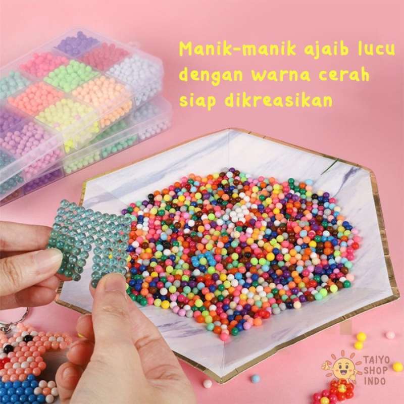 Promo Taiyo Mainan Anak Diy Magic Aqua Beads Karakter Set Water Manik ...