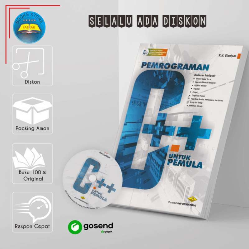 Promo Buku Pemrograman C Plus Plus Untuk Pemula Disertai Cd Diskon 23% ...