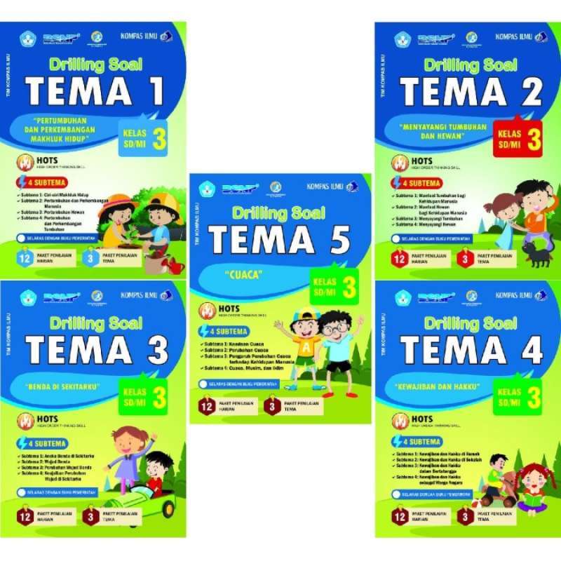 Promo Buku Drilling Soal Sd/mi Kls 3 Tema 12345 (paket Lengkap) Diskon 23% Di Seller Sumijayeti ...