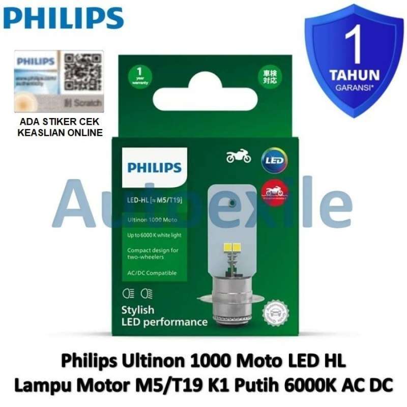 Promo Philips Ultinon Essential Moto Led M5 H6 Kaki1 Putih Lampu Motor ...