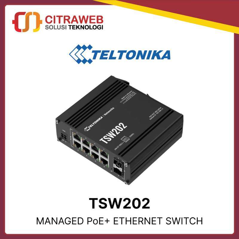 Jual Teltonika Tsw202 8 Gigabit Poe+ 2 Sfp Managed Industrial Switch Di ...