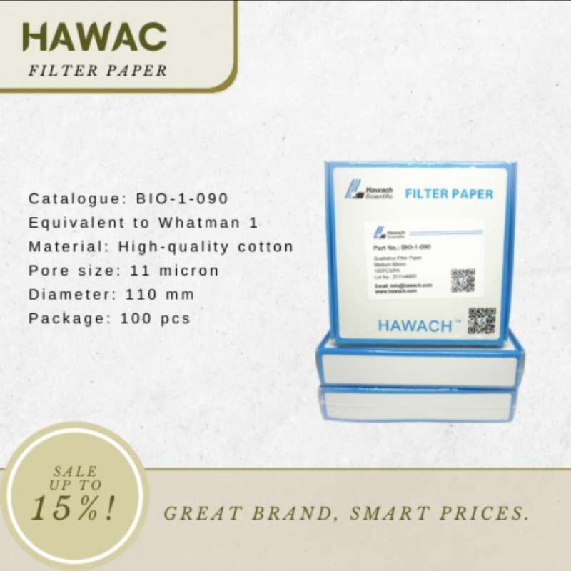 Promo Kertas Saring | Filter Paper No 1 Hawach Diskon 23% Di Seller ...