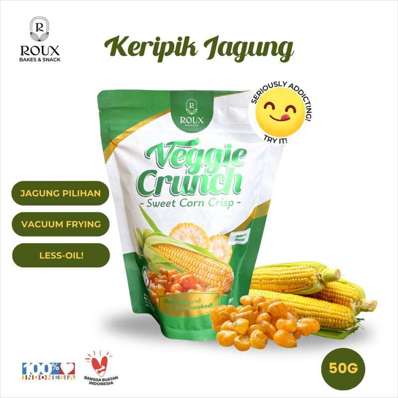 Jual Veggie Crunch Keripik Jagung Manis 50g ( Marning Jagung / Sweet Corn Crisp ) Di Seller ...