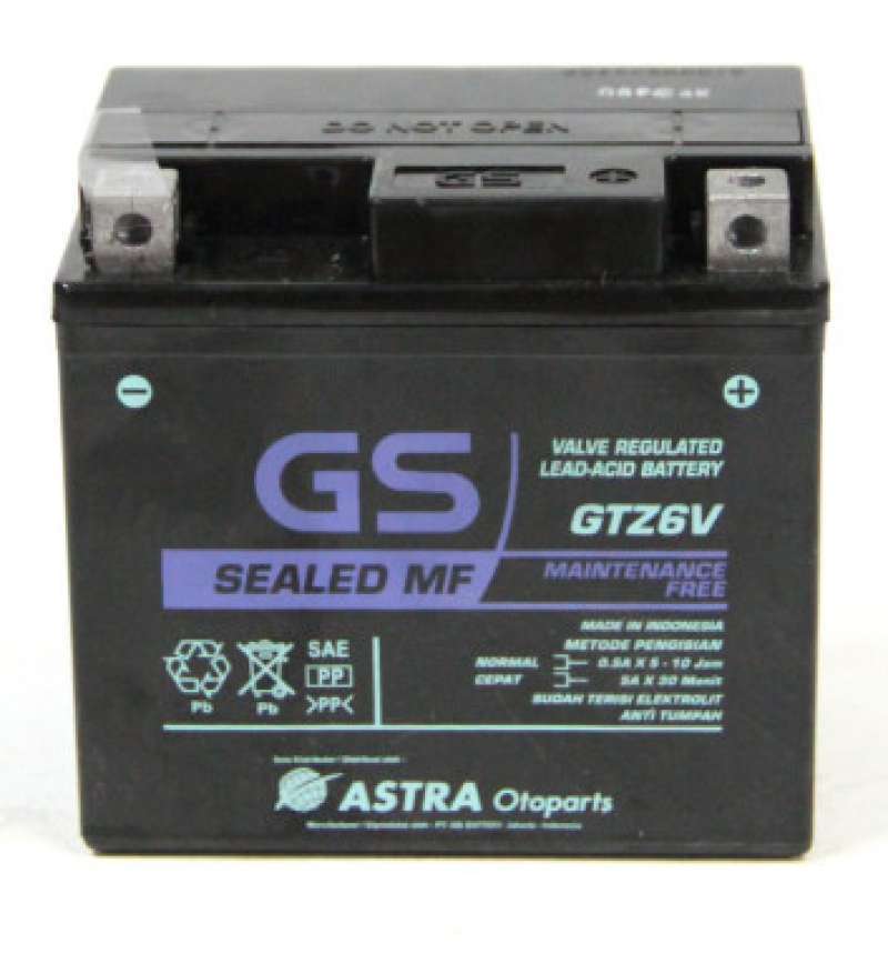 Jual Aki Gs Astra Gtz6v 100% Original Untuk Motor Motor Honda Pcx Dll ...