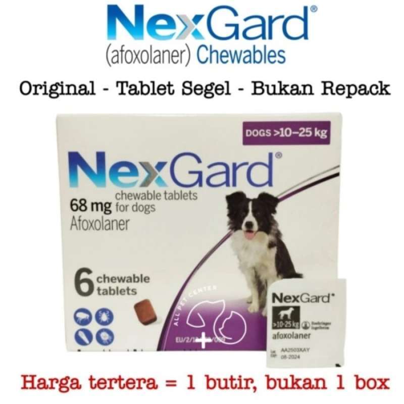 Promo Obat Kutu Anjing Nexgard Ukuran Berat Badan 10-25 Kg Harga Per 1 ...