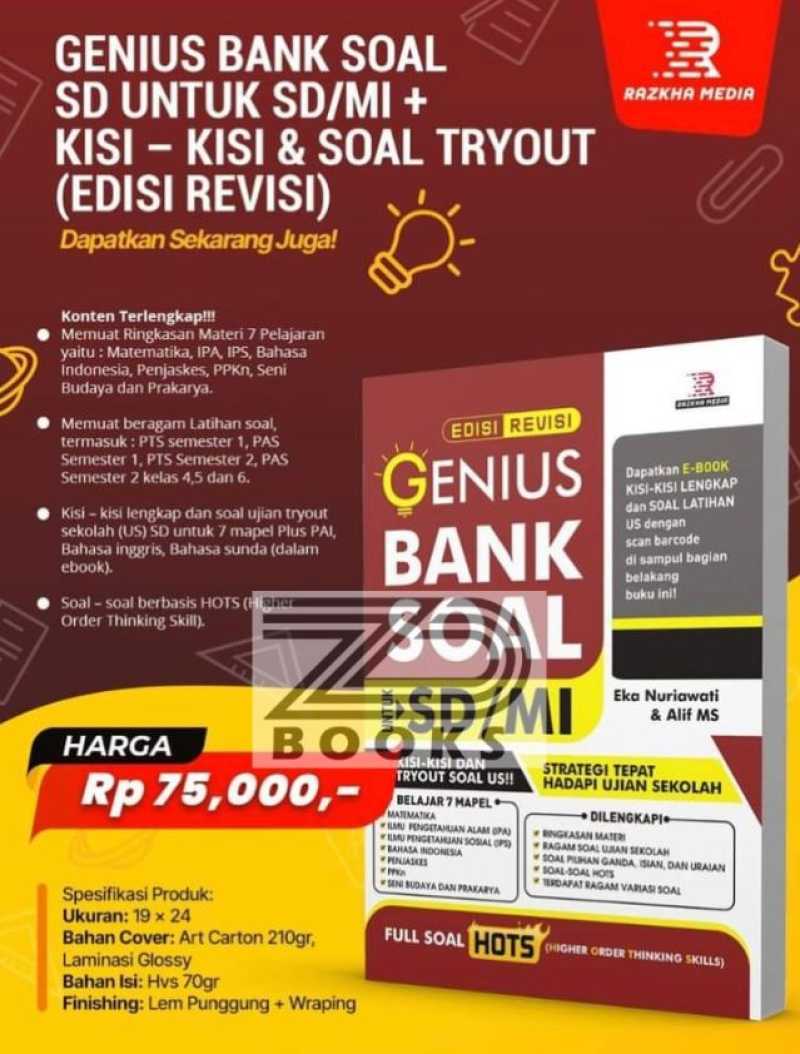Promo Buku Genius Bank Soal Untuk Sd/mi Penerbit Razkha Media Diskon 23 ...