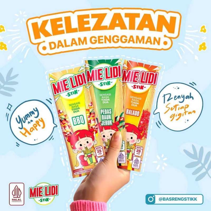 Jual Basreng Pedas Daun Jeruk / Usus Stik / Mie Lidi Pedas / Makaroni ...