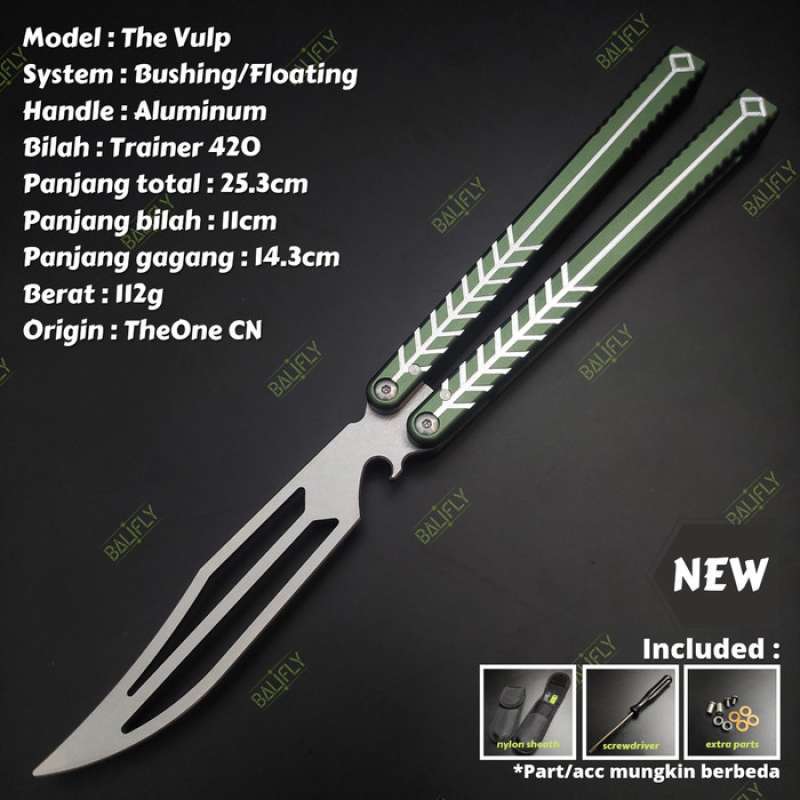 Jual Balisong Butterfly Knife The Vulp - Orange Di Seller Suzuka ...