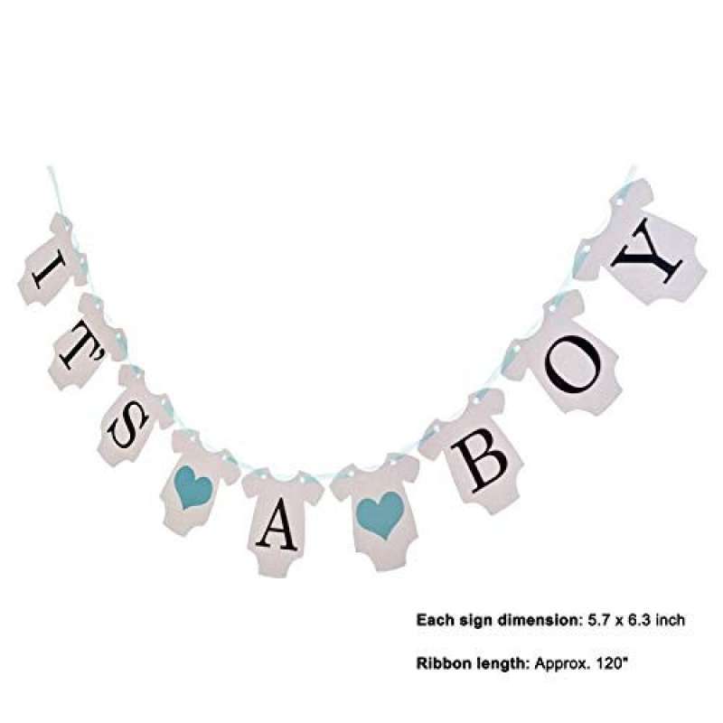 Jual Zerodeco Baby Shower Decorations, Its A Boy Banners Baby Boy Di ...