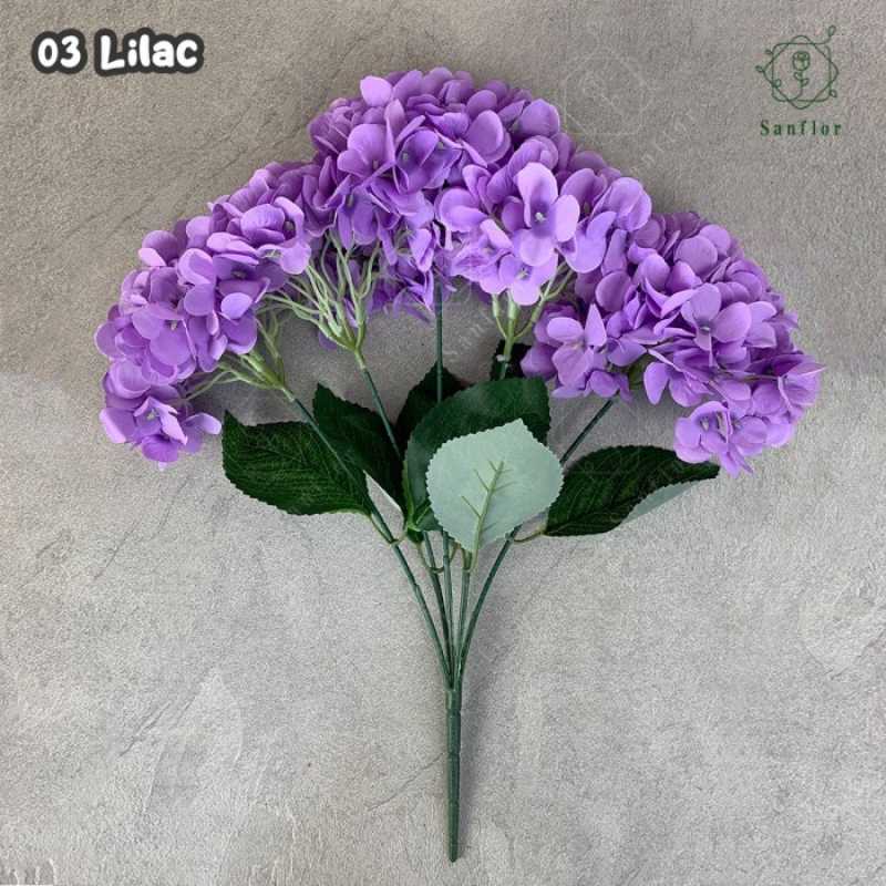 Jual Bunga Hortensia K5 Jumbo/ Hydrangea Artificial Bahan Kain 5 Cabang ...