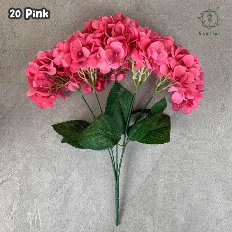 Jual Bunga Hortensia K5 Jumbo/ Hydrangea Artificial Bahan Kain 5 Cabang ...