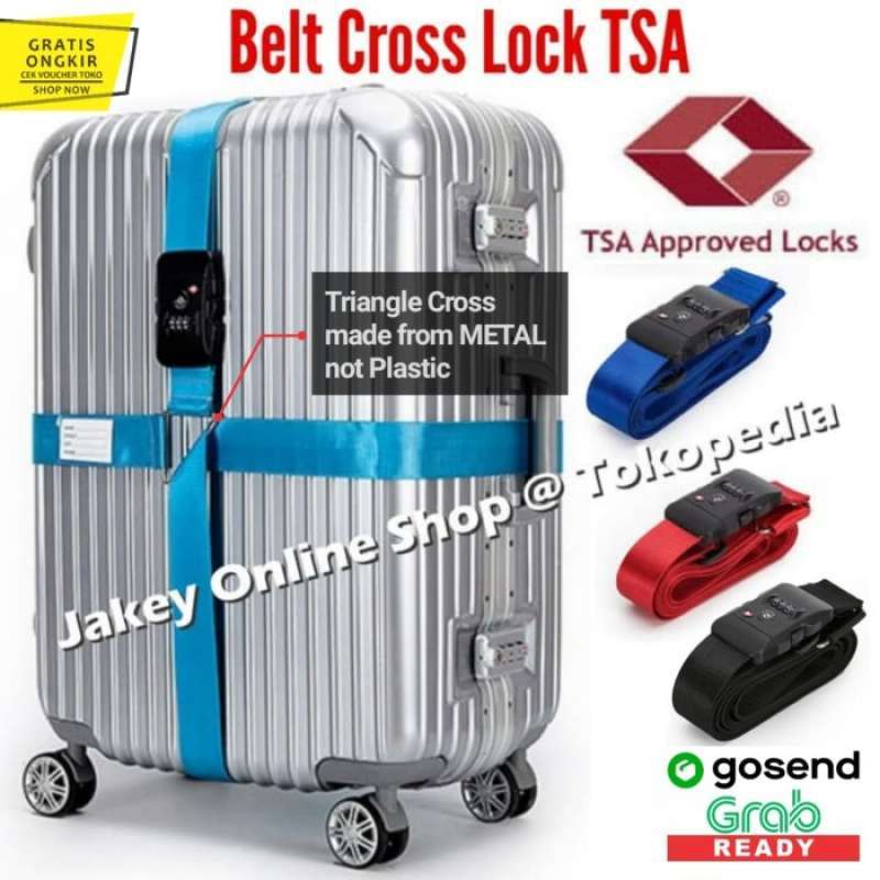 Promo Belt Cross Lock Tsa / Pengikat Koper / Sabuk Tali Koper Tsa Cross ...