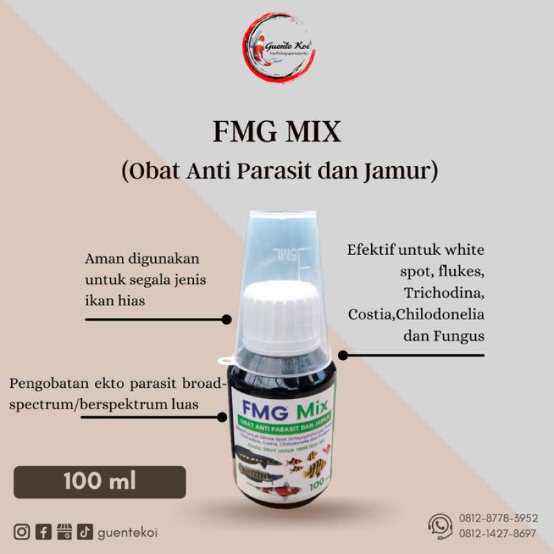 Promo Fmg Mix - Obat Parasit White Spot Flukes Flashing Jamur Koi ...
