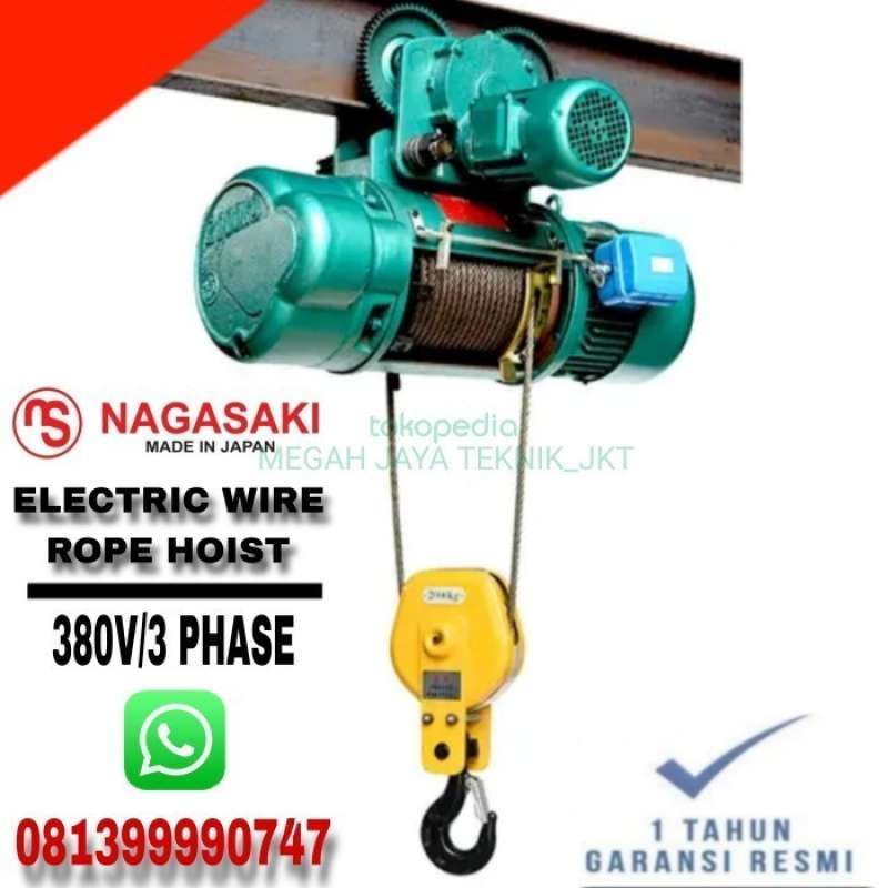 Jual Electrik Wire Rope Hoist 5 Ton 12 Mtr Nagasaki Japan Di Seller ...