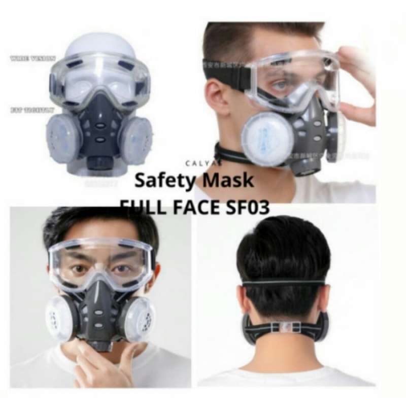 Jual Paket Masker Gas Respirator Filter Lab Anti Kimia Cat Safety Mask ...