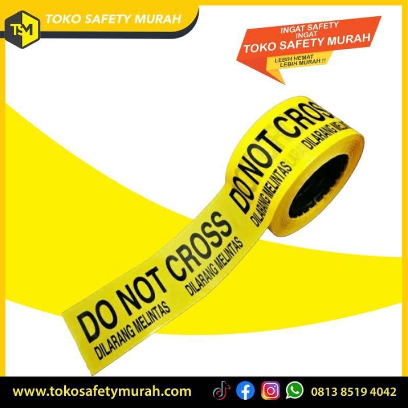 Jual Garis Polisi Barricade Tape Do Not Cross Safety Line Proyek 3 Inch ...