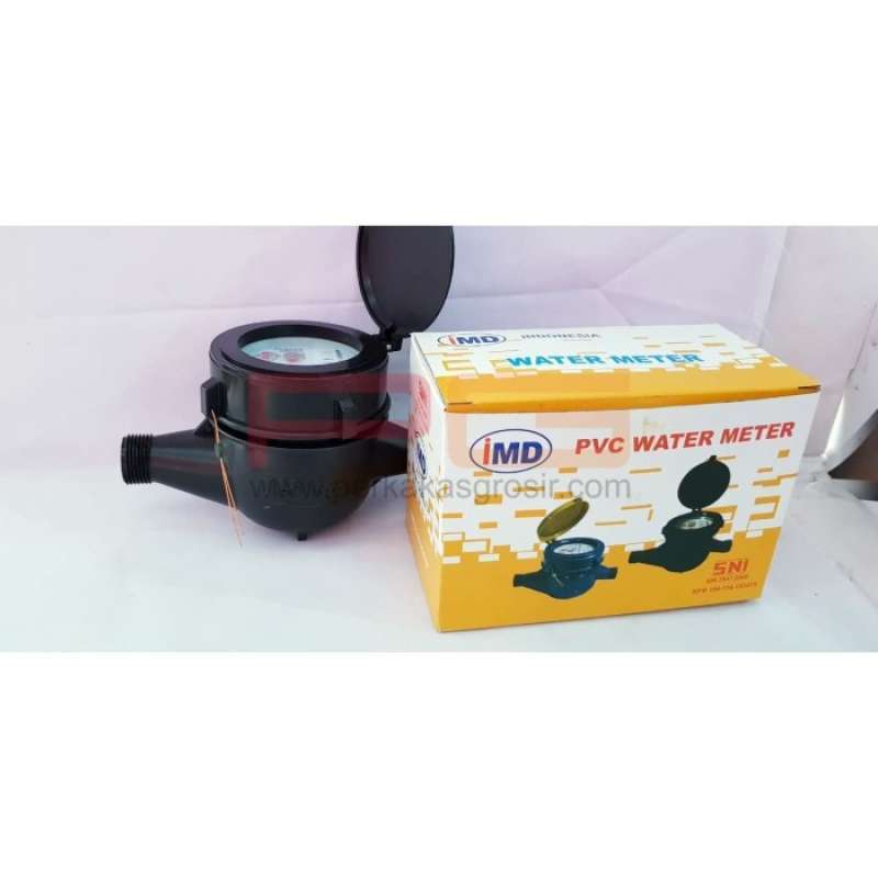 Jual Imd Water Meter Pvc Plastic Meteran Air Plastik 1/2 Inch Dim Di ...