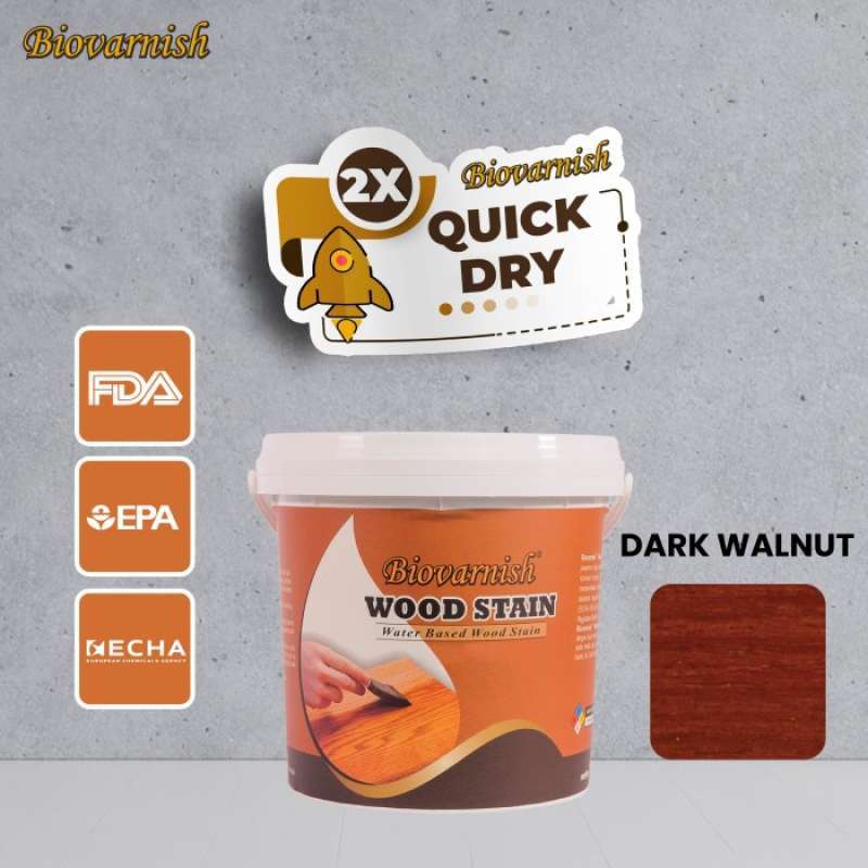 Jual Cat Kayu Tahan Air Waterbased Cepat Kering Biovarnish Wood Stain ...