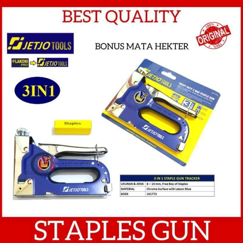 Jual Jetjo Tools Hekter Tembak Staples Staple Gun Heavy Duty Guntacker ...