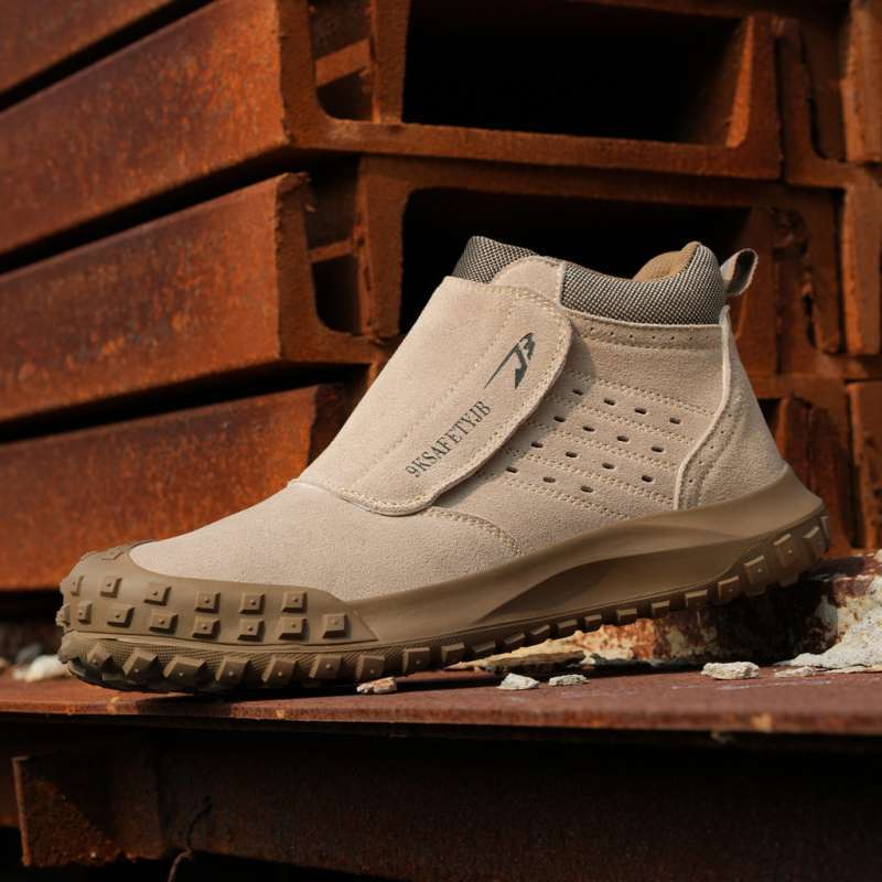 Jual Profesional Sepatu Safety Boots Pria Ujung Besi Kulit Asli ...