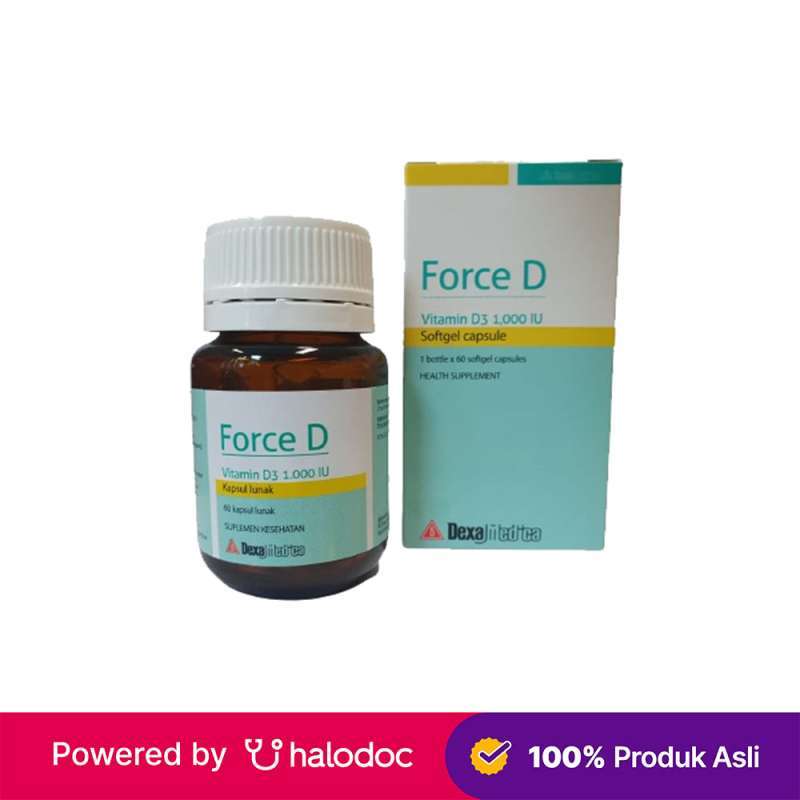 Jual Force D Vitamin D3 1000 Iu 60 Kapsul Lunak Di Seller Apotek Anhza Tangerang - Bakti Jaya ...