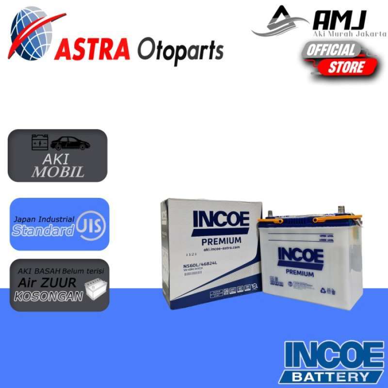 Promo Aki Mobil Incoe Premium Astra Ns60l Aki Basah 12v / 45 Ah New ...